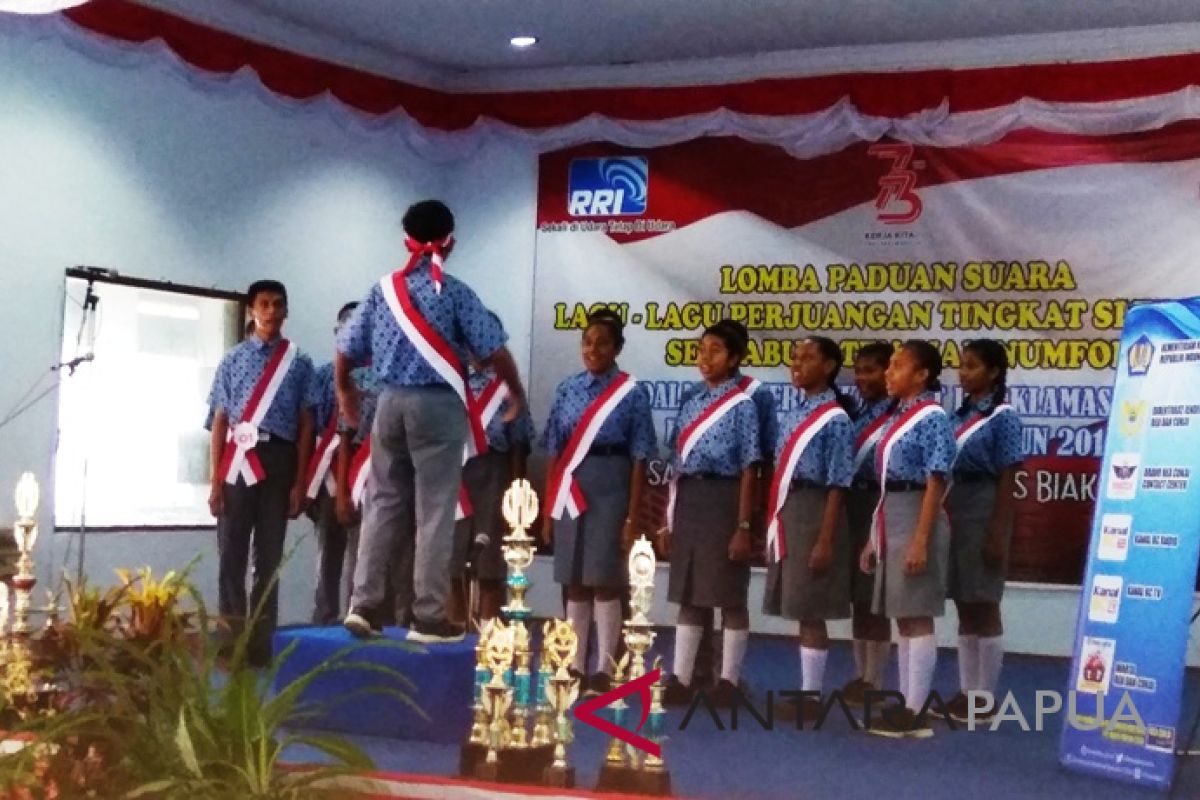 Lomba lagu perjuangan tanamkan sikap nasionalisme siswa - ANTARA News Papua