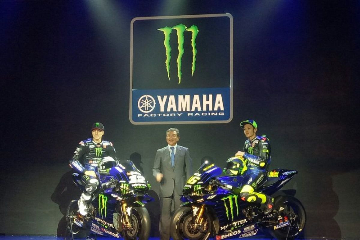 Rossi dan Vinales kenalkan "livery" baru Yamaha YZR-M1 di Jakarta - ANTARA News Bangka Belitung