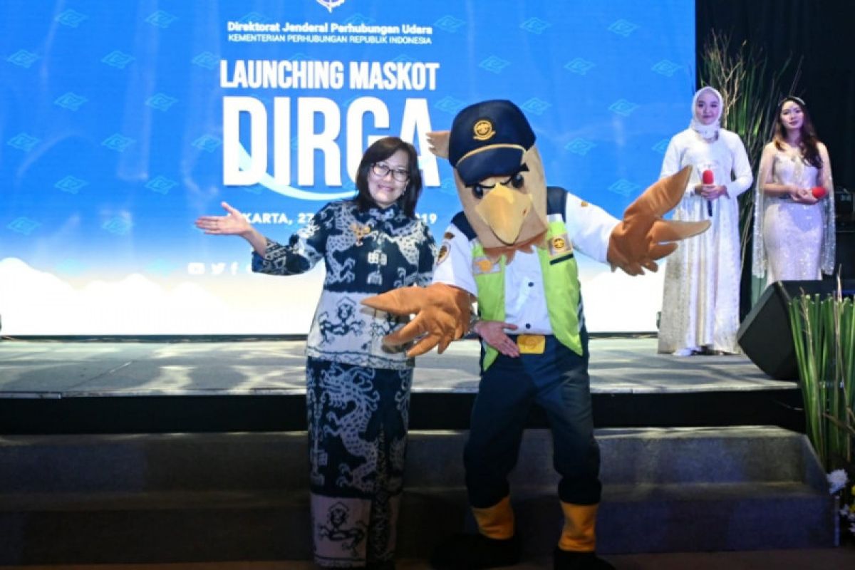 Kampanyekan keselamatan penerbangan, Kemenhub luncurkan maskot "Dirga ...