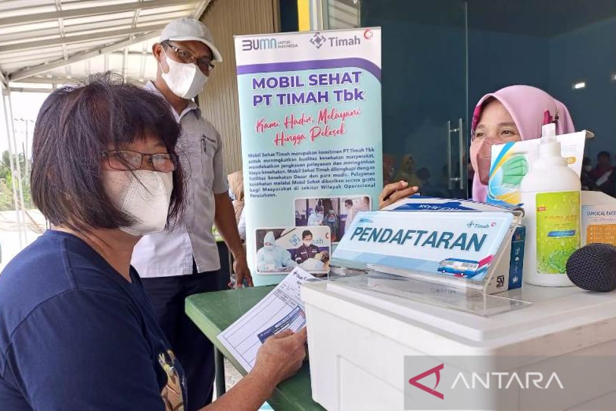 Datangi Desa Benteng Kota, Mobil Sehat PT Timah layanan kesehatan ...