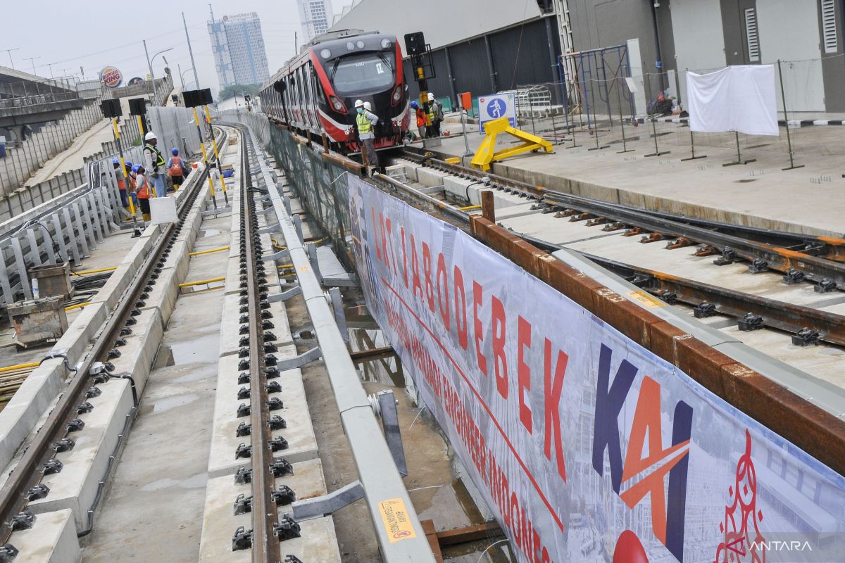 Progres pembangunan LRT - ANTARA News