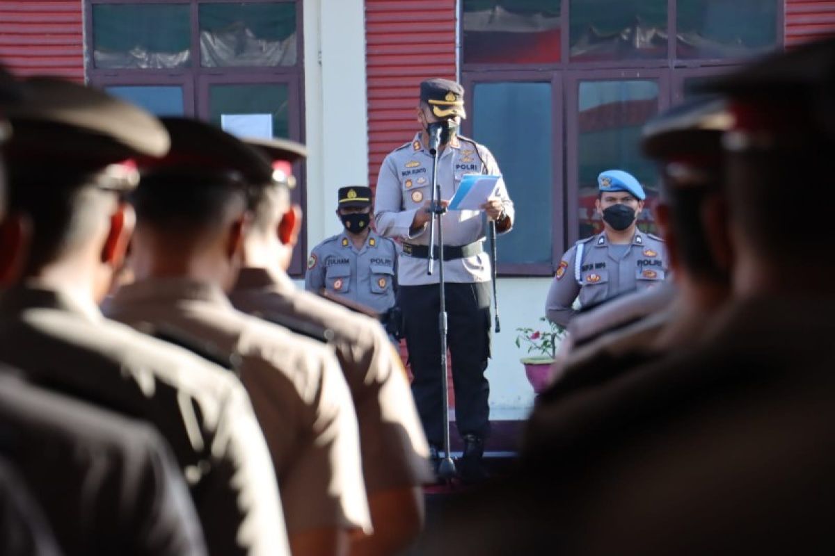40 personel Polres Tebing Tinggi naik pangkat - ANTARA News Sumatera Utara