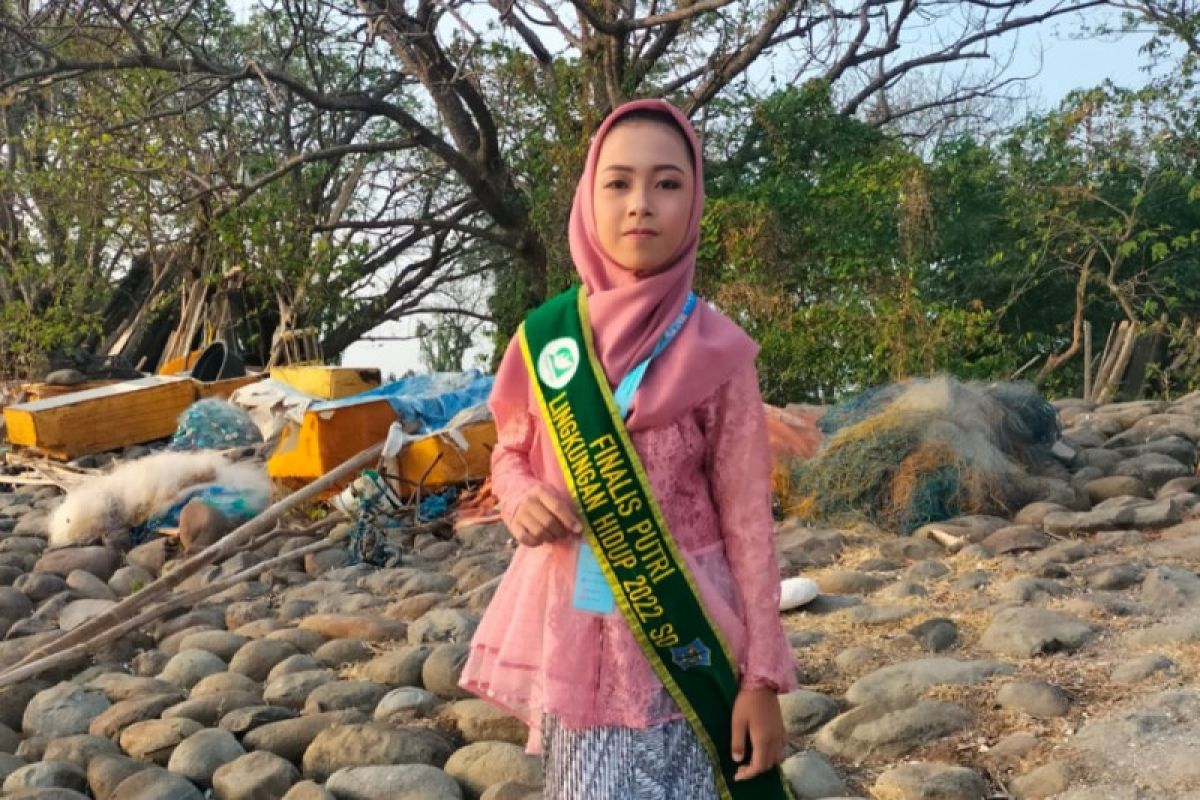 Revalina Fernanda, Siswa SD di Surabaya olah bunga telang jadi produk ...