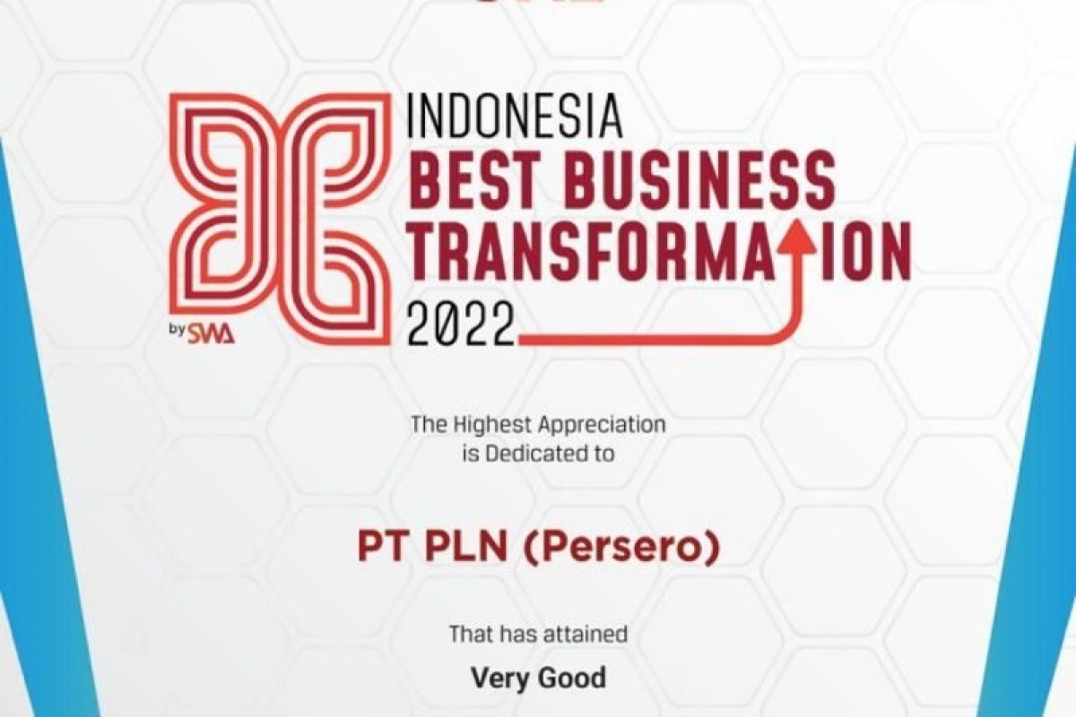 PLN sabet penghargaan Indonesia Best Business Transformation Award 2022 ...