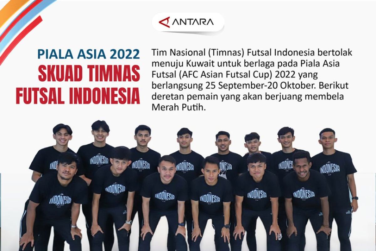 Skuad Timnas Futsal Indonesia pada Piala Asia 2022 - ANTARA News Bangka Belitung