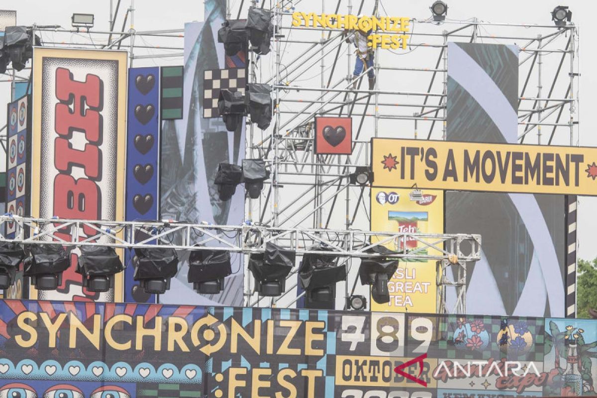 Persiapan jelang Synchronize Festival 2022 di Kemayoran - ANTARA News