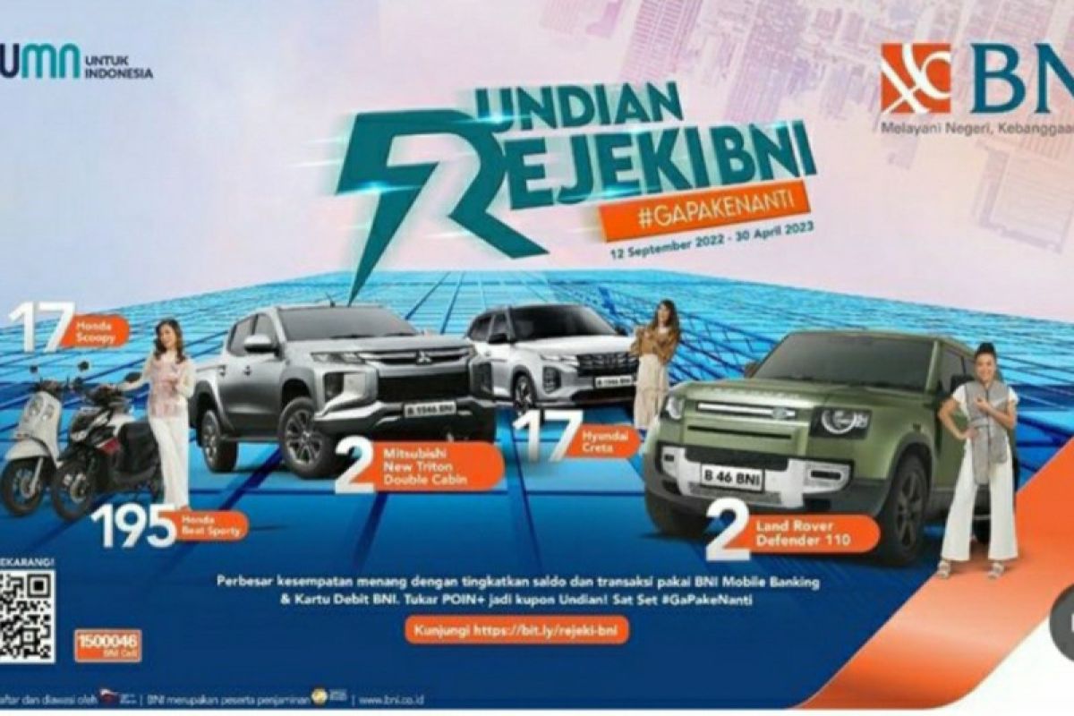 BNI gelar undian berhadiah puluhan mobil dan 195 sepeda motor - ANTARA ...