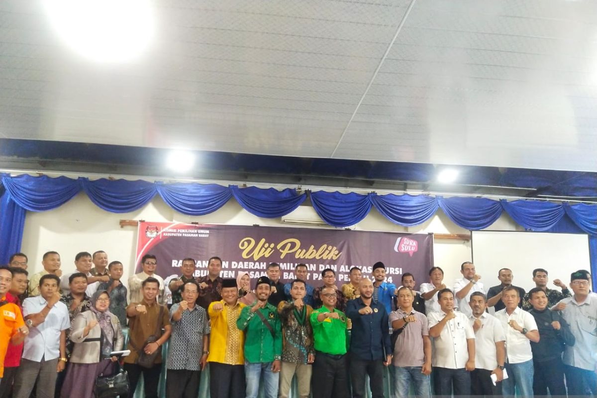 Kpu Pasbar Gelar Uji Publik Peserta Umumnya Setuju Lima Dapil Pada