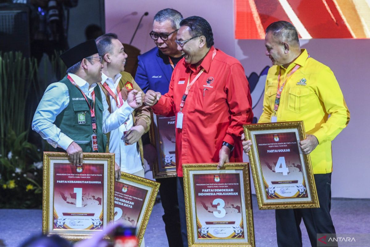 Pengundian nomor urut partai politik peserta pemilu 2024 - ANTARA News