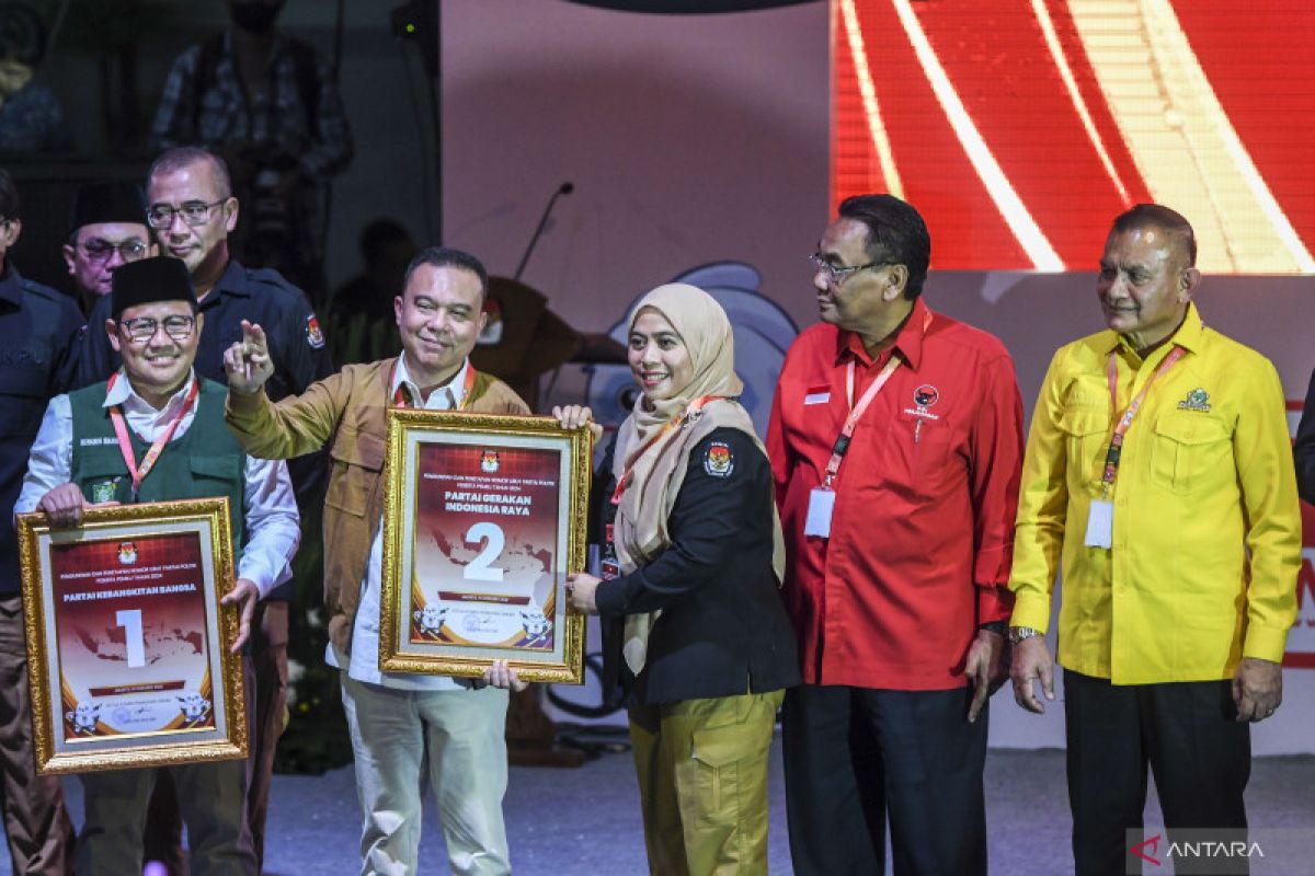Pengundian Nomor Urut Partai Politik Peserta Pemilu 2024 Antara News