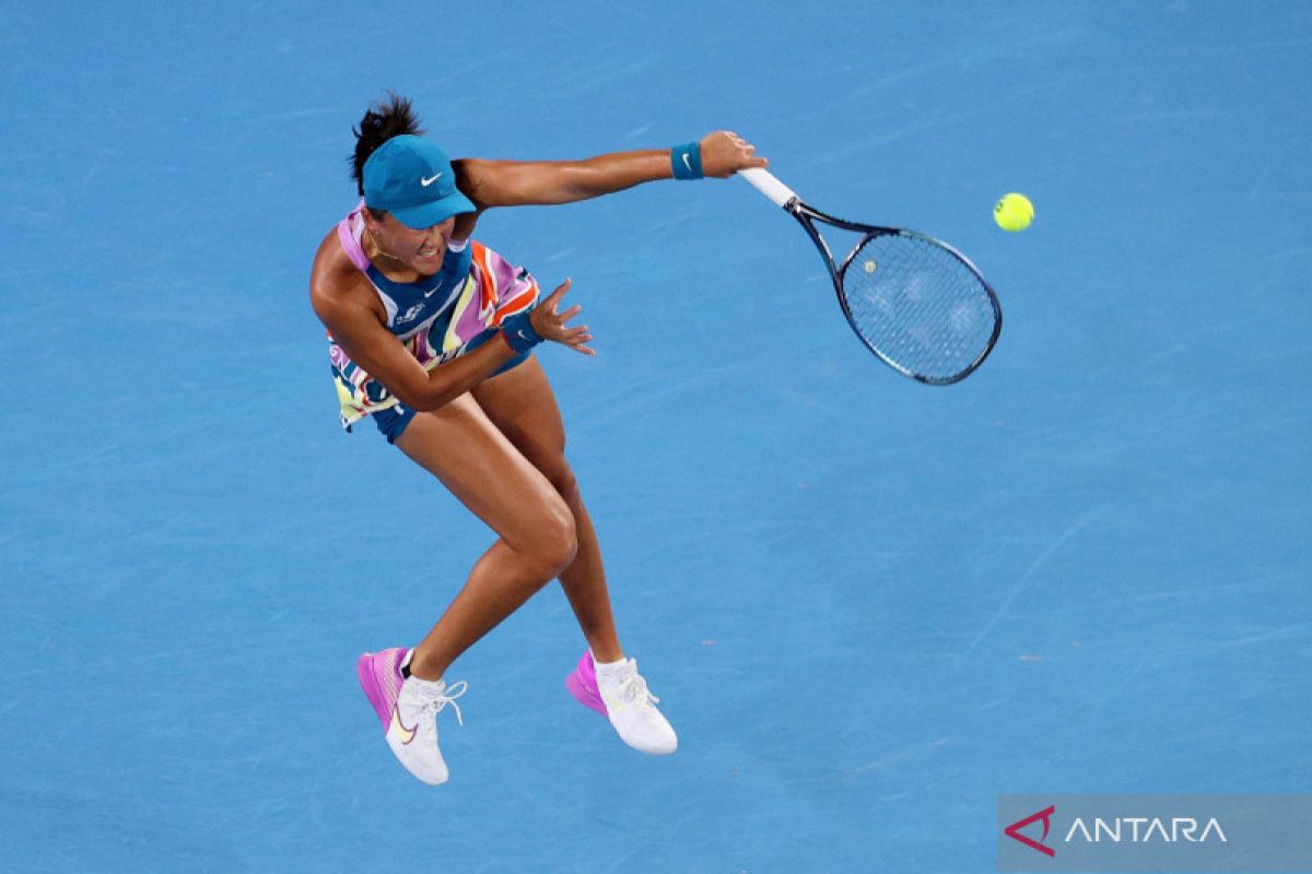 Aksi petenis dunia di laga putaran pertama Australian Open - ANTARA News