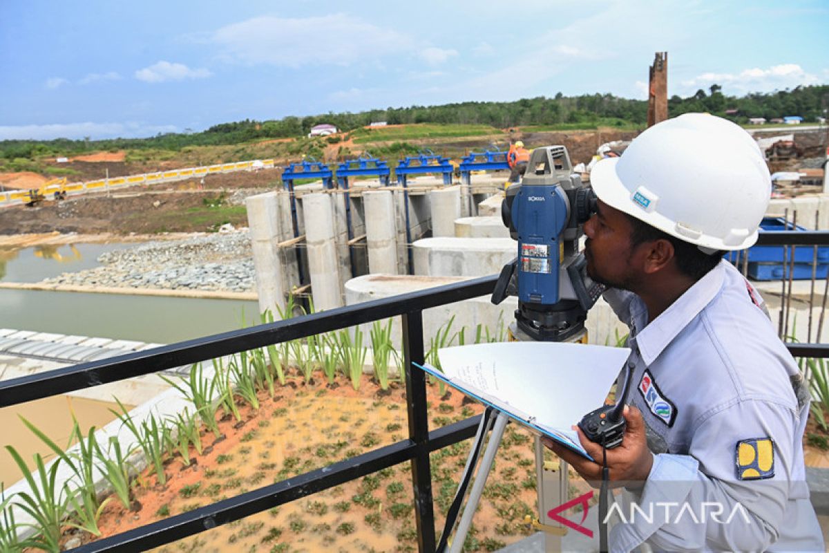 Progres pembangunan Intake Sepaku untuk suplai air ke IKN - ANTARA News