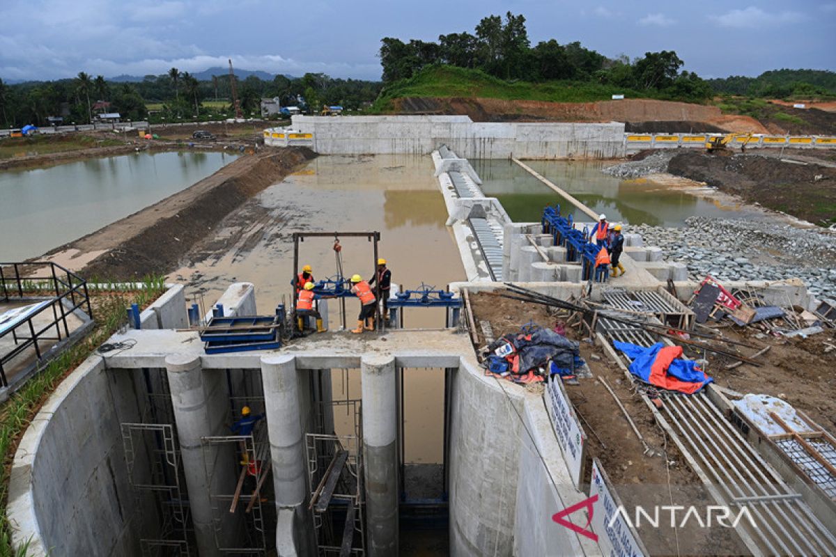 Progres pembangunan Intake Sepaku untuk suplai air ke IKN - ANTARA News