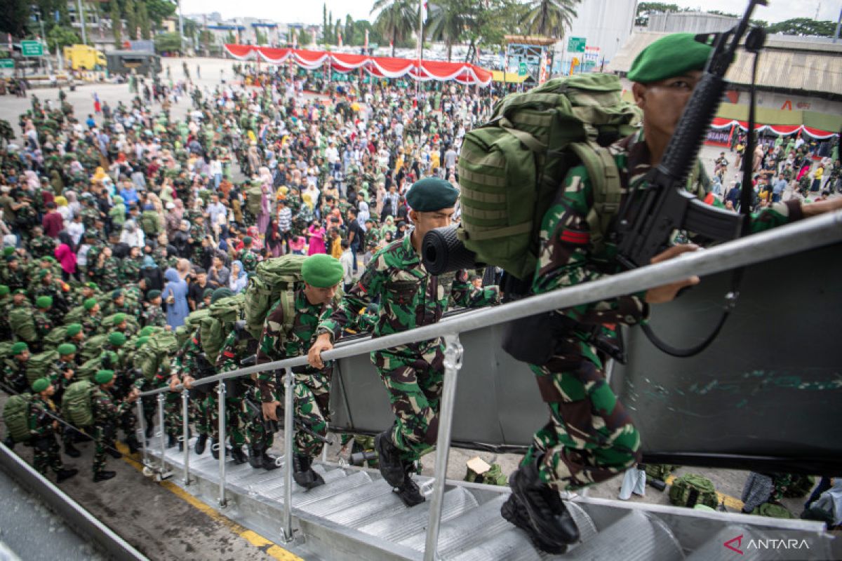 Pemberangkatan satgas Pamtas RI-Papua Nugini - ANTARA News