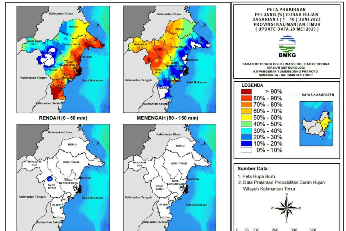 Kaltim masih berpeluang hujan pada Dasarian I Juni - ANTARA News ...