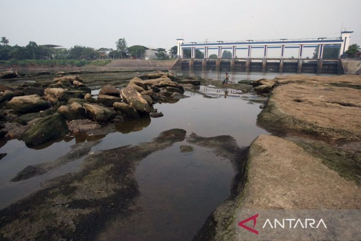 Air Sungai Cisadane di Tangerang mulai surut - ANTARA News
