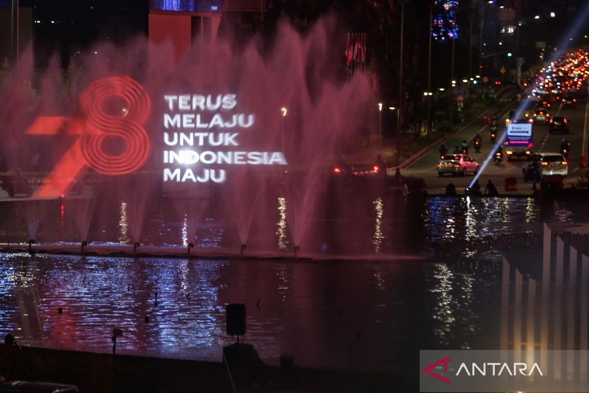 Pertunjukan Video Mapping HUT Ke-78 Kemerdekaan RI - ANTARA News Bali