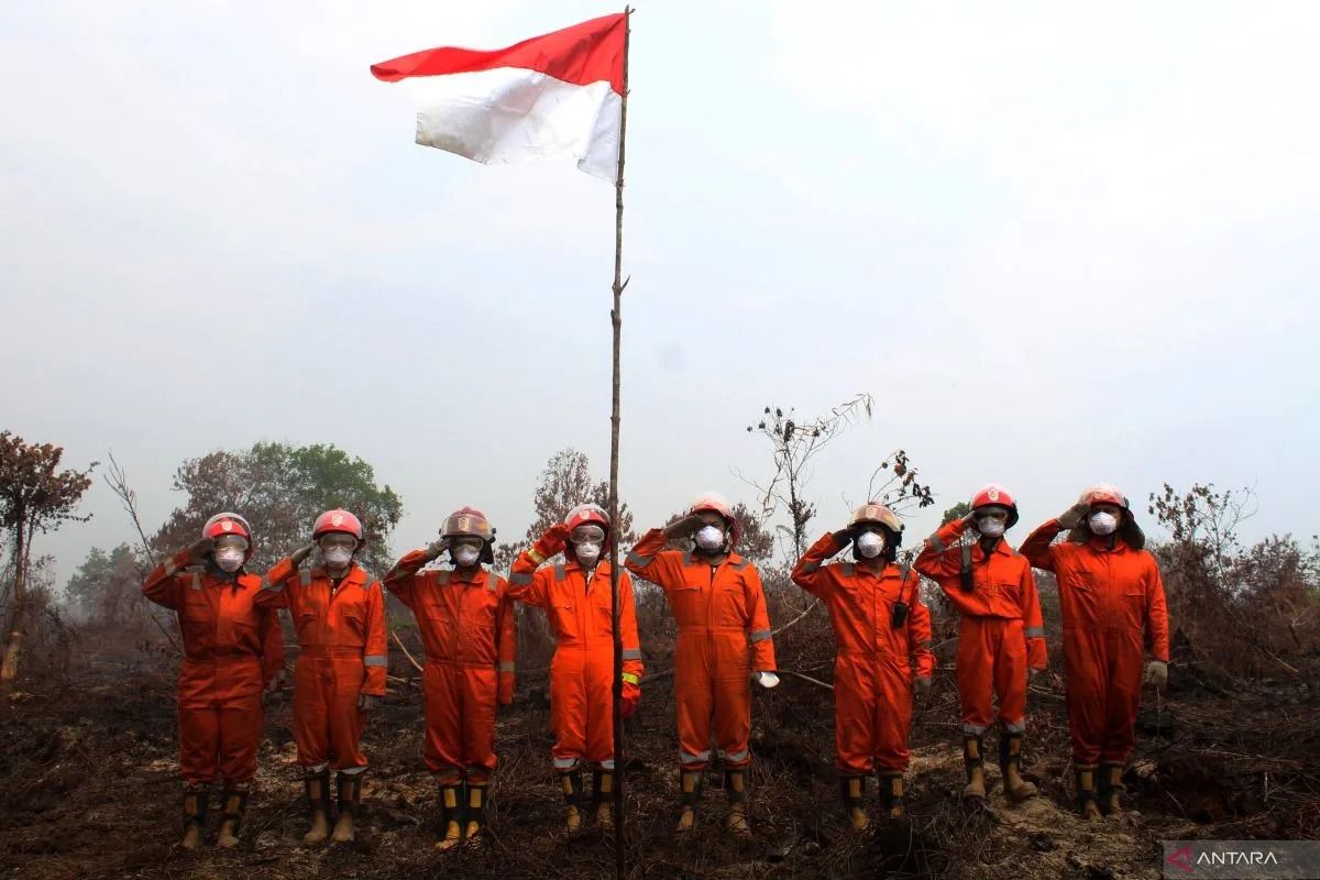 Upacara di lokasi karhutla - ANTARA News Kalimantan Barat