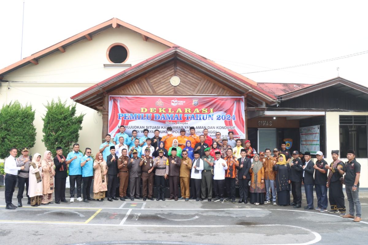 Kota Bukittinggi deklarasikan pemilu damai 2024 - ANTARA News