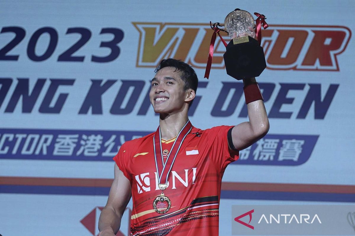 Kalahkan Kenta Nishimoto, Jonatan Christie juara Hong Kong Open 2023 - ANTARA News