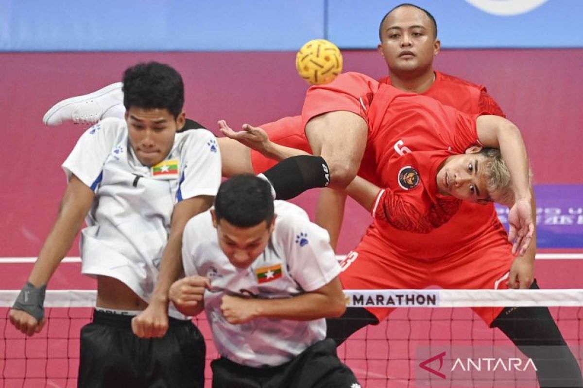 Kalah lawan Myanmar, tim sepak takraw Indonesia raih medali perak ...