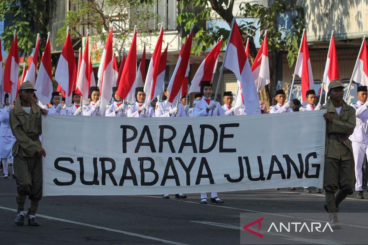 Drama teatrikal saat parade Surabaya juang - ANTARA News