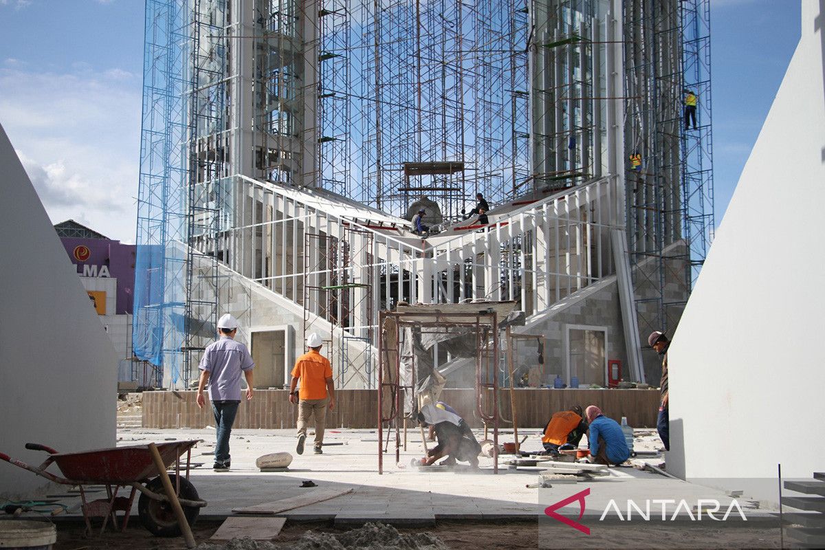 Progres Pembangunan Bundaran Besar Palangka Raya - ANTARA News Kalteng