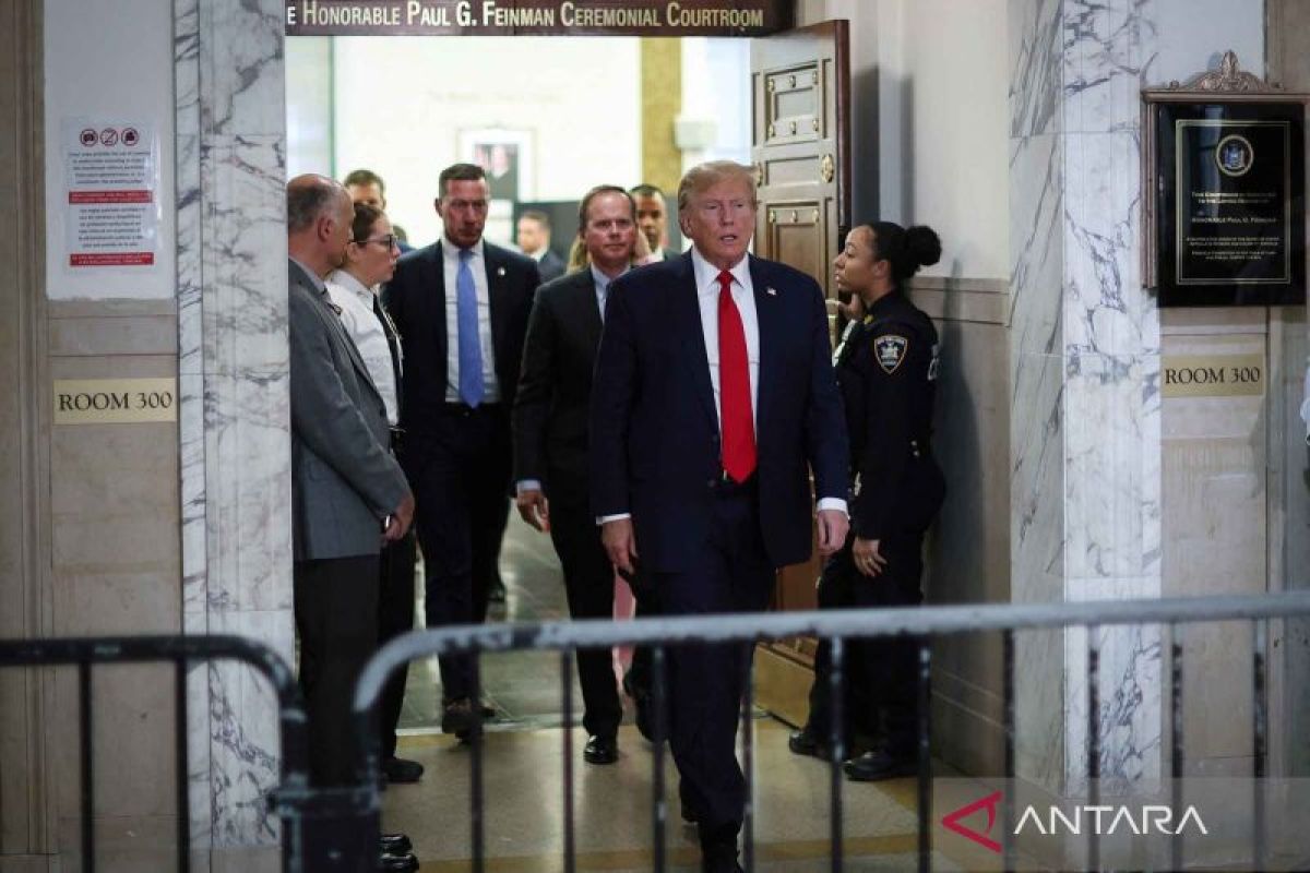 Donald Trump hadiri sidang kasus penipuan sipil - ANTARA News