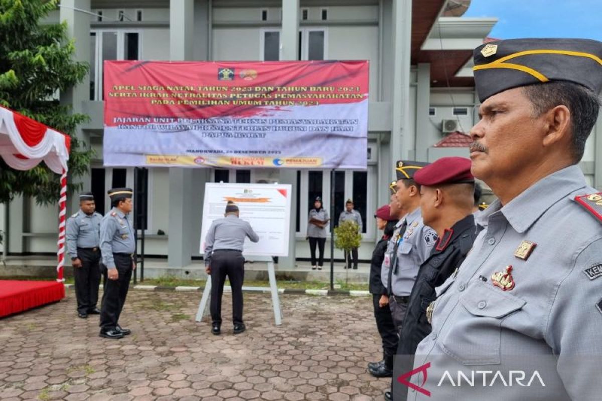 Kemenkumham Papua Barat ingatkan petugas lapas jaga netralitas Pemilu - ANTARA News Papua Tengah