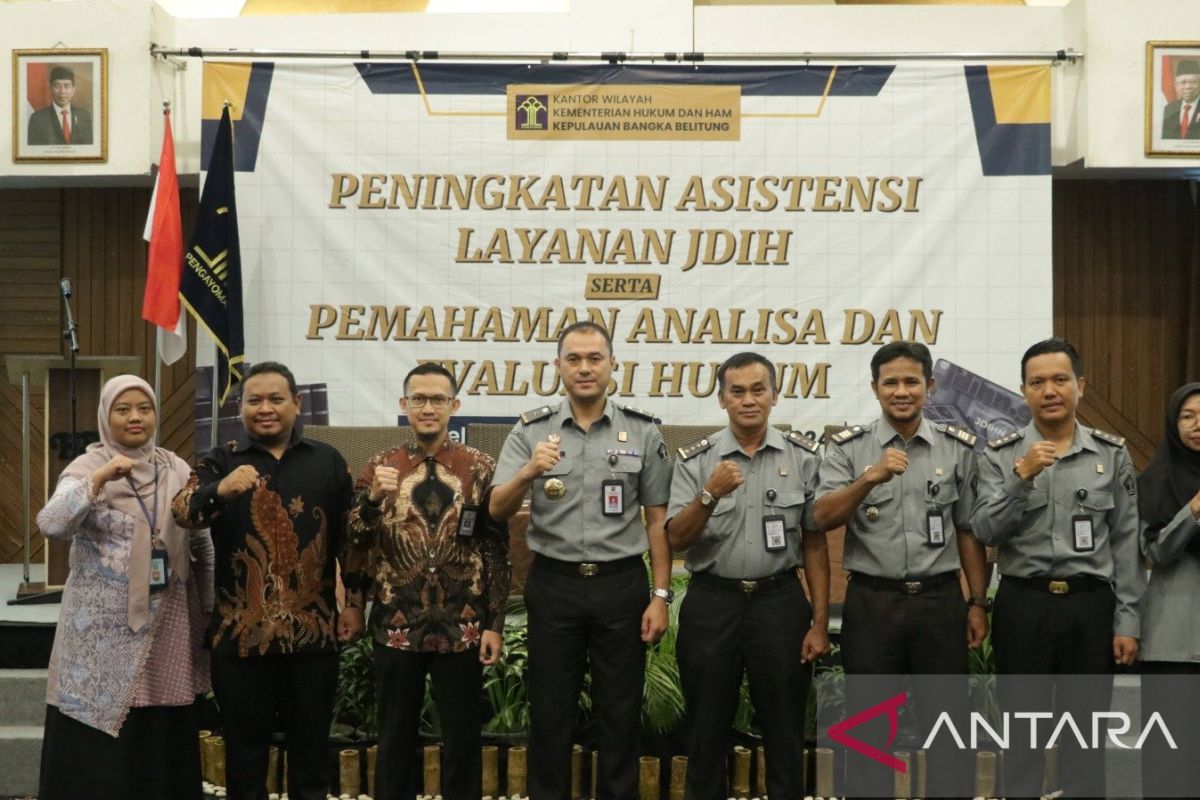 Kanwil Kemenkumham Babel asistensi jaringan dokumentasi dan informasi hukum - ANTARA News Bangka ...