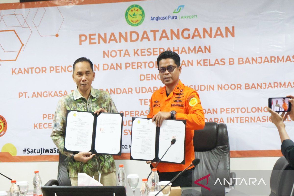 Basarnas dan Bandara Syamsudin Noor sinergi penanganan situasi darurat ...
