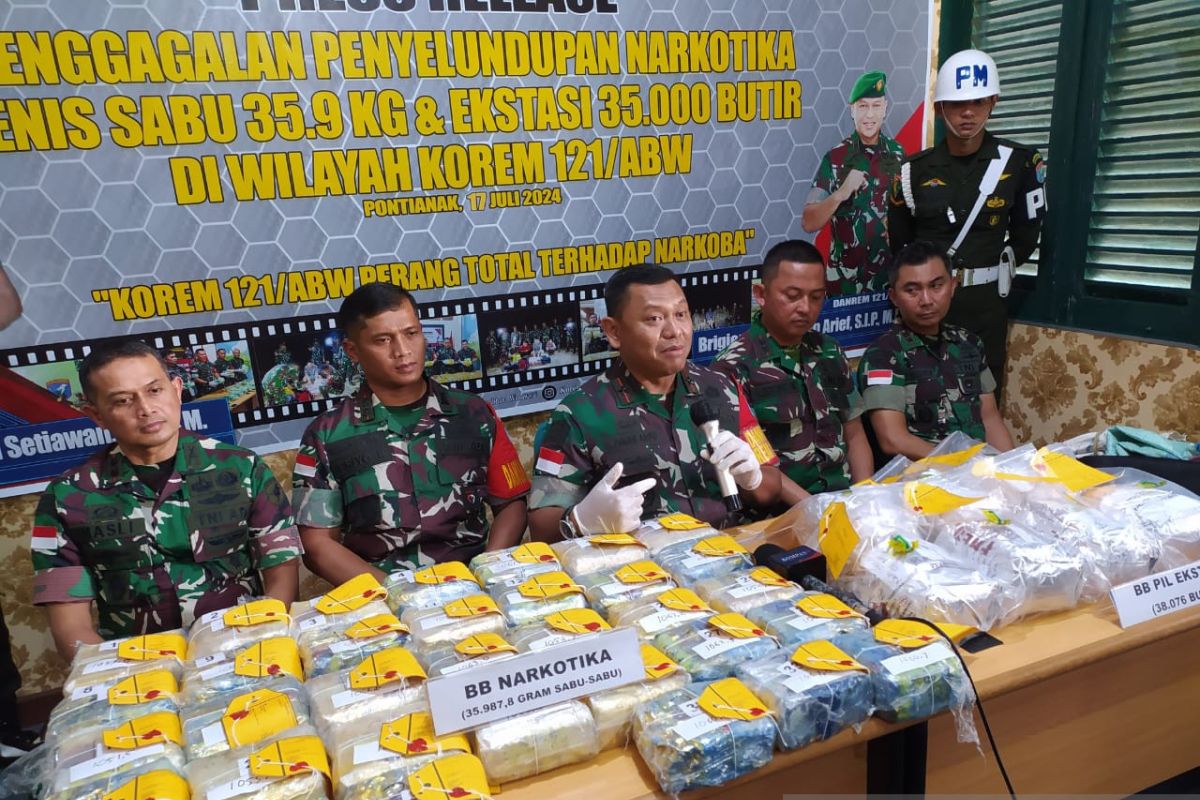 TNI AD gagalkan penyelundupan narkotika di perbatasan Temajuk Sambas - ANTARA News Kalimantan Barat