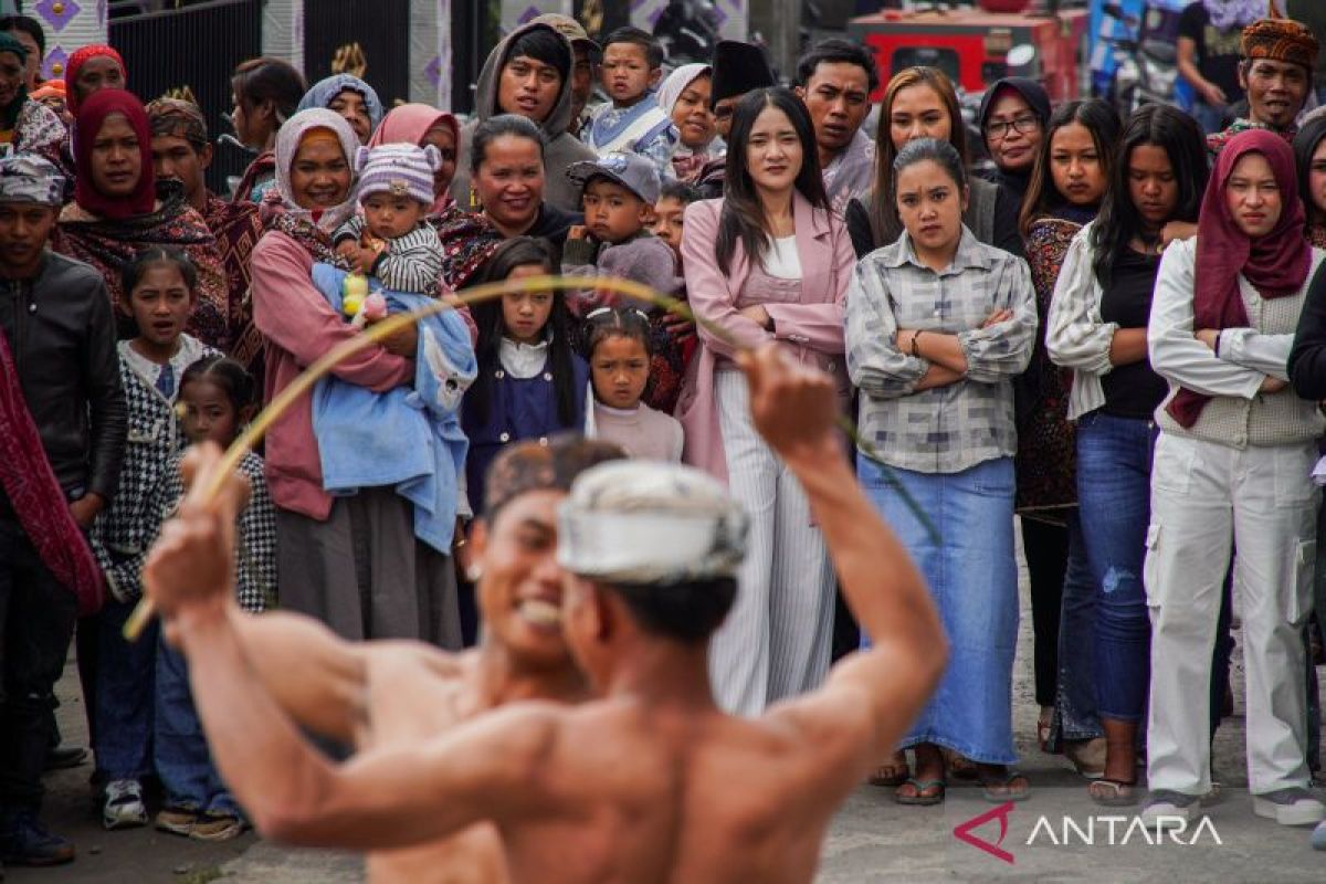 Aksi saling pukul rotan tradisi Ojung Suku Tengger - ANTARA News