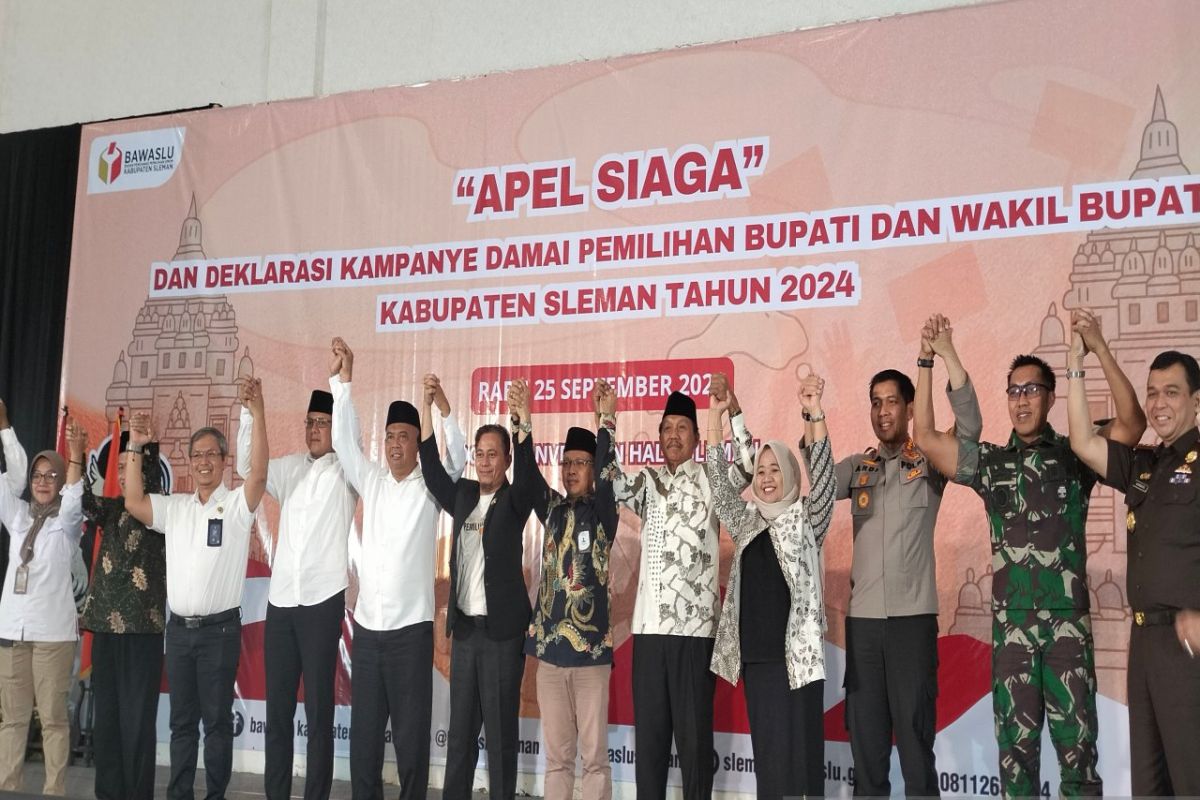 Bawaslu Sleman deklarasikan kampanye damai sukseskan Pilkada 2024 - ANTARA News Yogyakarta ...