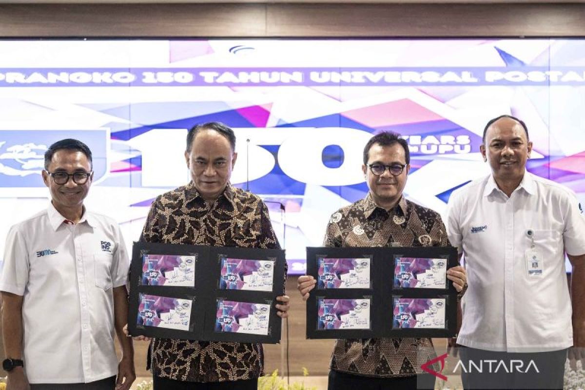 Kementerian Keminfo dan PT Pos Indonesia luncurkan prangko seri 150 tahun Perhimpunan Pos ...