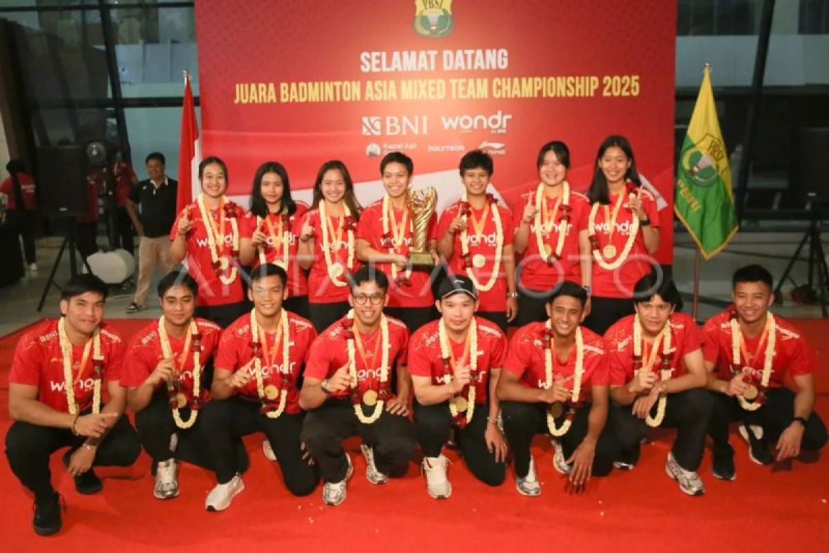 Penyambutan Tim Bulu Tangkis Indonesia juara BAMTC 2025 - ANTARA News Bengkulu