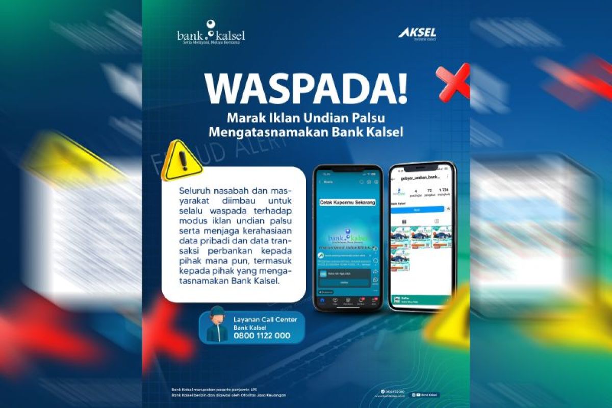 Bank Kalsel imbau nasabah jaga kerahasiaan data, waspadai iklan undian palsu - ANTARA News ...