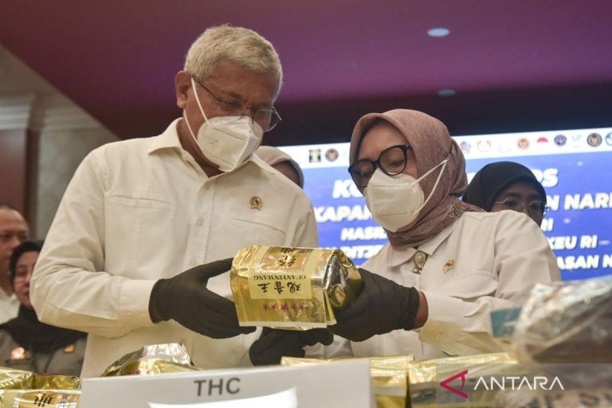 BNN dan bea cukai rilis kasus narkotika senilai 26,1 miliar - ANTARA News