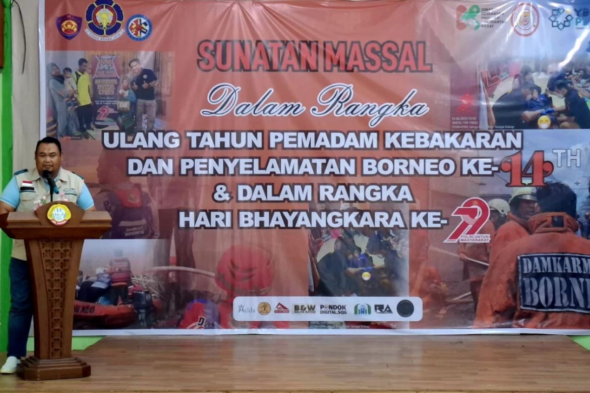 YBM PLN untuk Rakyat dukung sunatan massal milad Damkarmat Borneo ke-14 ...