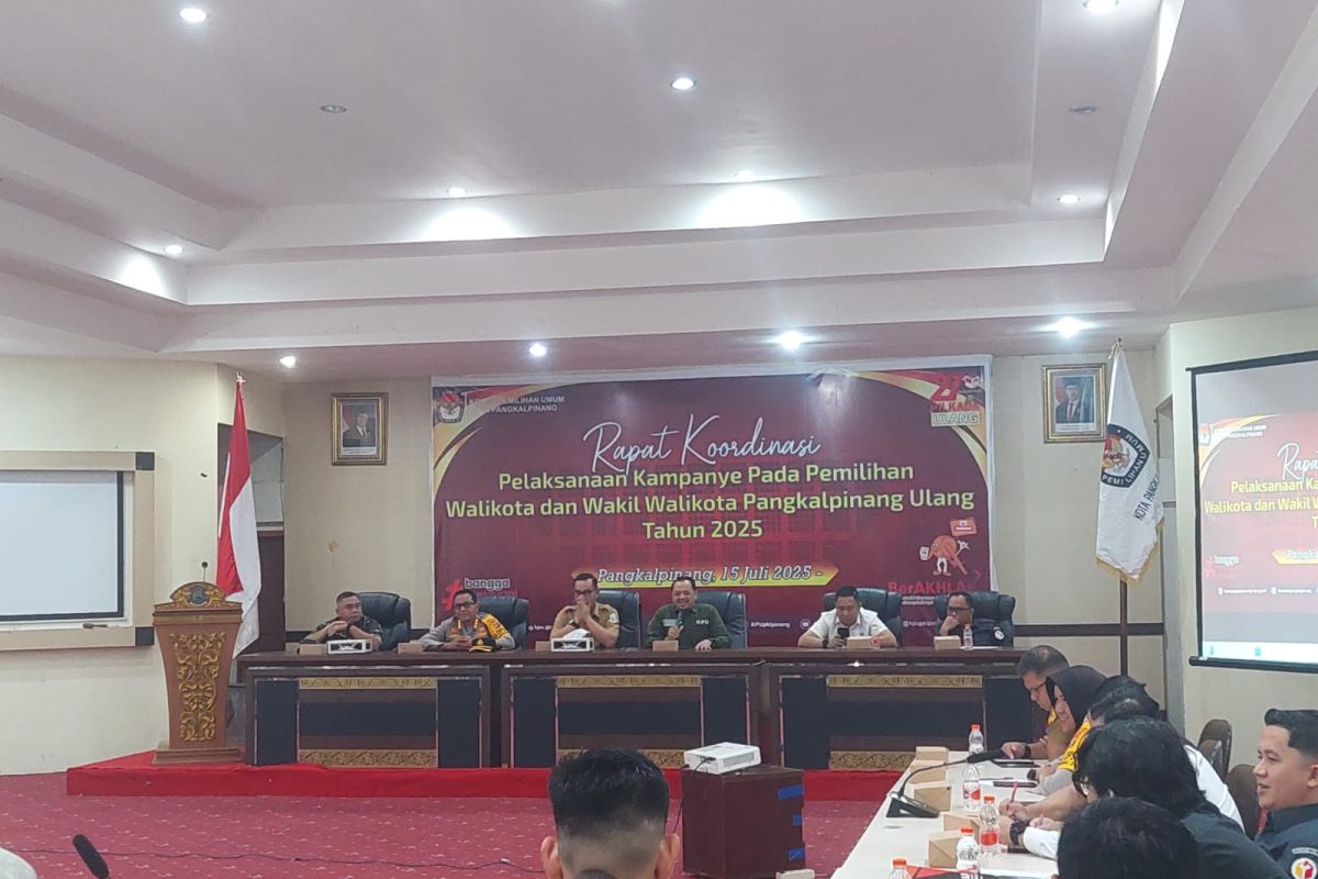 Pemkot Pangkalpinang - KPU gelar Rakor pelaksanaan kampanye Pilkada ulang - ANTARA News Bangka ...