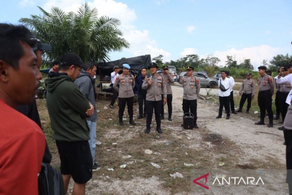 Polres Bangka Tengah lakukan patroli di lokasi tambang ilegal - ANTARA News Bangka Belitung