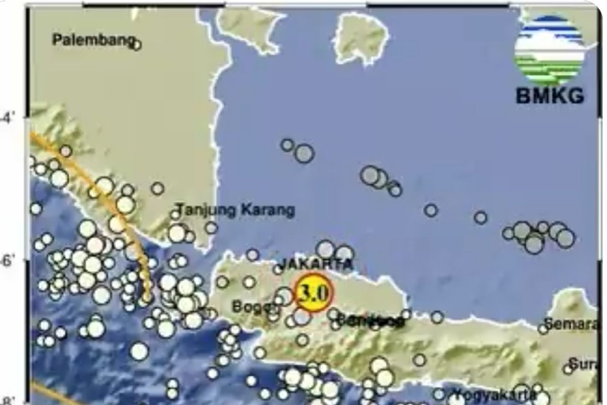 Info gempa hari ini baru saja M3,0 guncang Kabupaten Bekasi - ANTARA News Jawa Barat