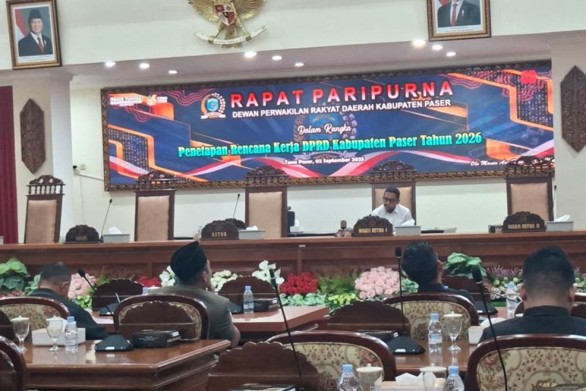 DPRD Paser gelar paripurna penyampaian renja tahun 2026 - ANTARA News Kalimantan Timur