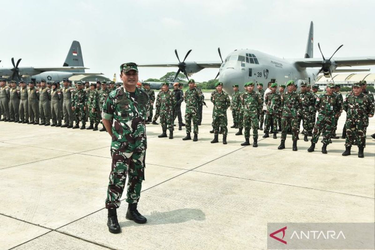 Satgas Garuda Merah Putih II kembali ke Indonesia usai misi airdrop ...