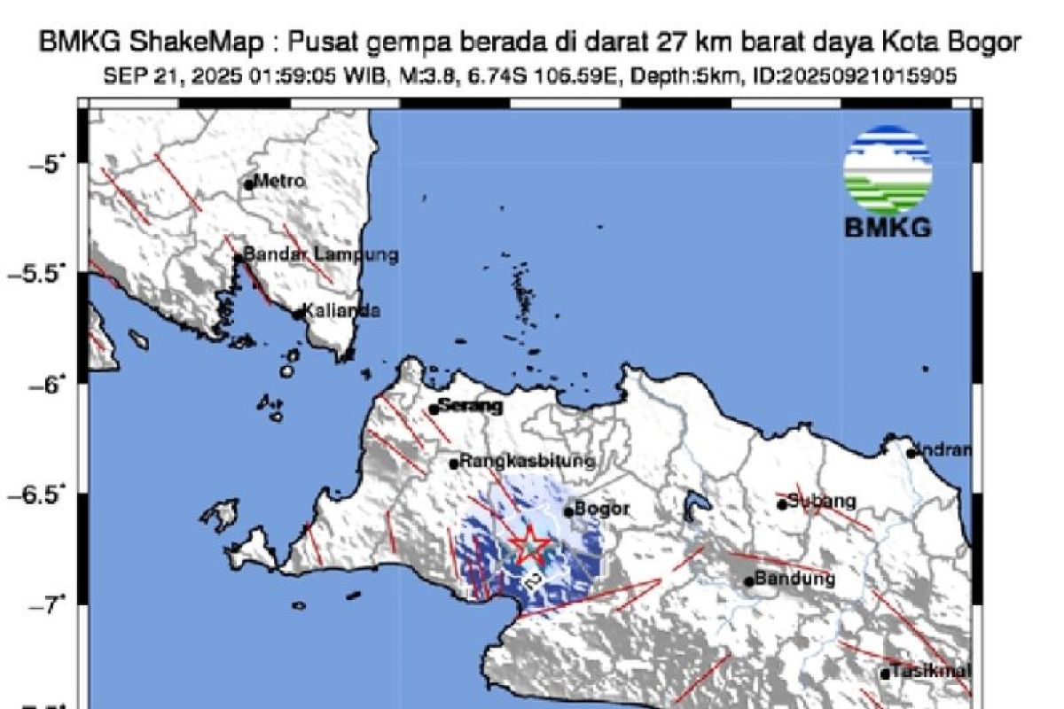 Rentetan gempa guncang Sukabumi dan Bogor - ANTARA News Megapolitan