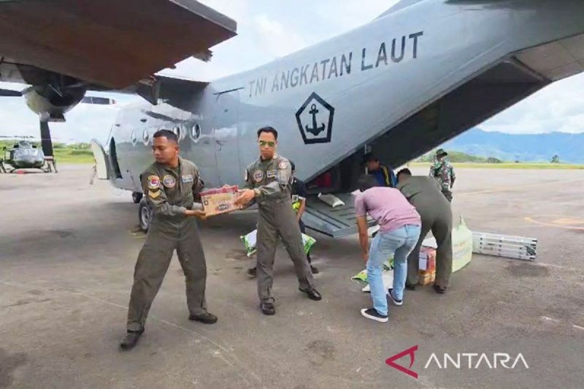 Pesawat angkut TNI AL bawa dua ton logistik ke Aceh Tengah - ANTARA News