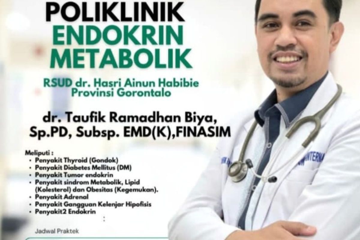 RSUD Hasri Ainun Habibie di Gorontalo resmi buka poliklinik endokrin ...
