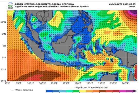 Waspadai potensi gelombang tinggi di beberapa wilayah Perairan Indonesia - ANTARA News Bangka ...