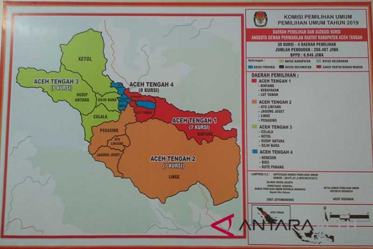 DPS di Aceh Tengah 135.690 orang - ANTARA News Aceh
