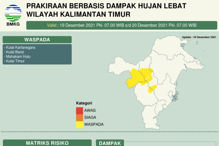 Kaltim waspada hujan lebat kategori 4 dan 3 - ANTARA News Kalimantan Timur